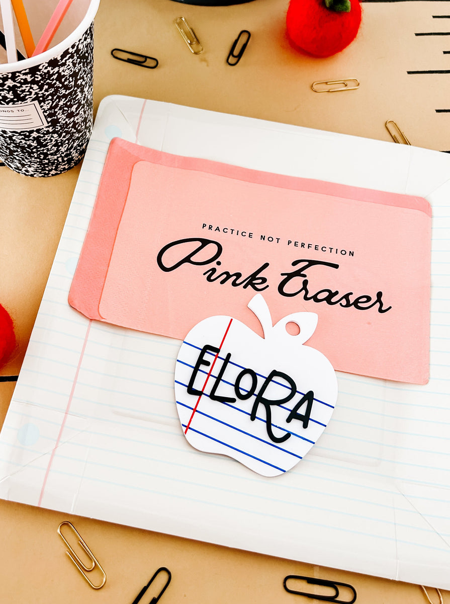 Paper Apple Name Tag – Goldie Letter Co