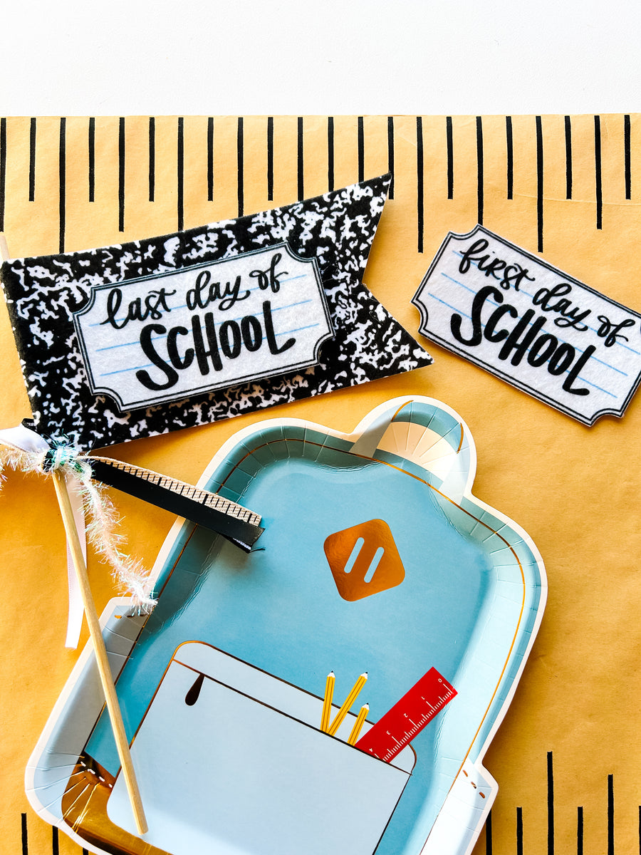 Composition First/Last Day of School Pennant Flag – Goldie Letter Co