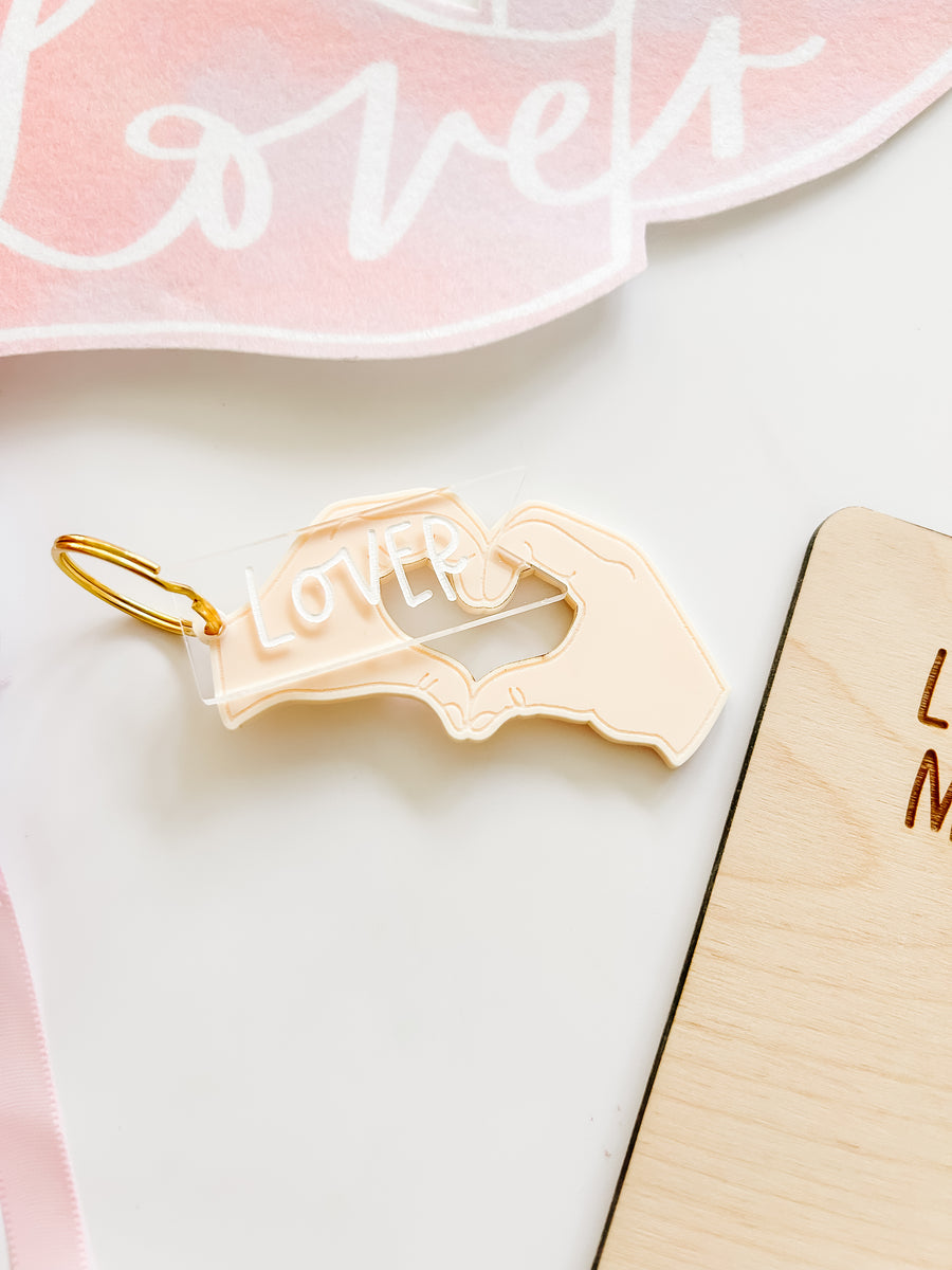 Heart Hands Keychain – Goldie Letter Co
