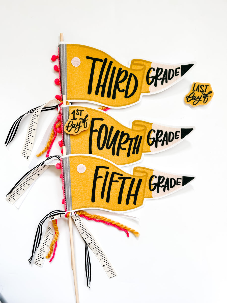 Interchangeable Grade Flag- Pencil Felt – Goldie Letter Co