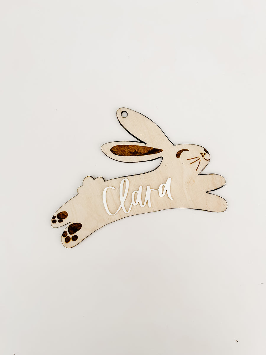 Hopping Bunny Name Tag – Goldie Letter Co