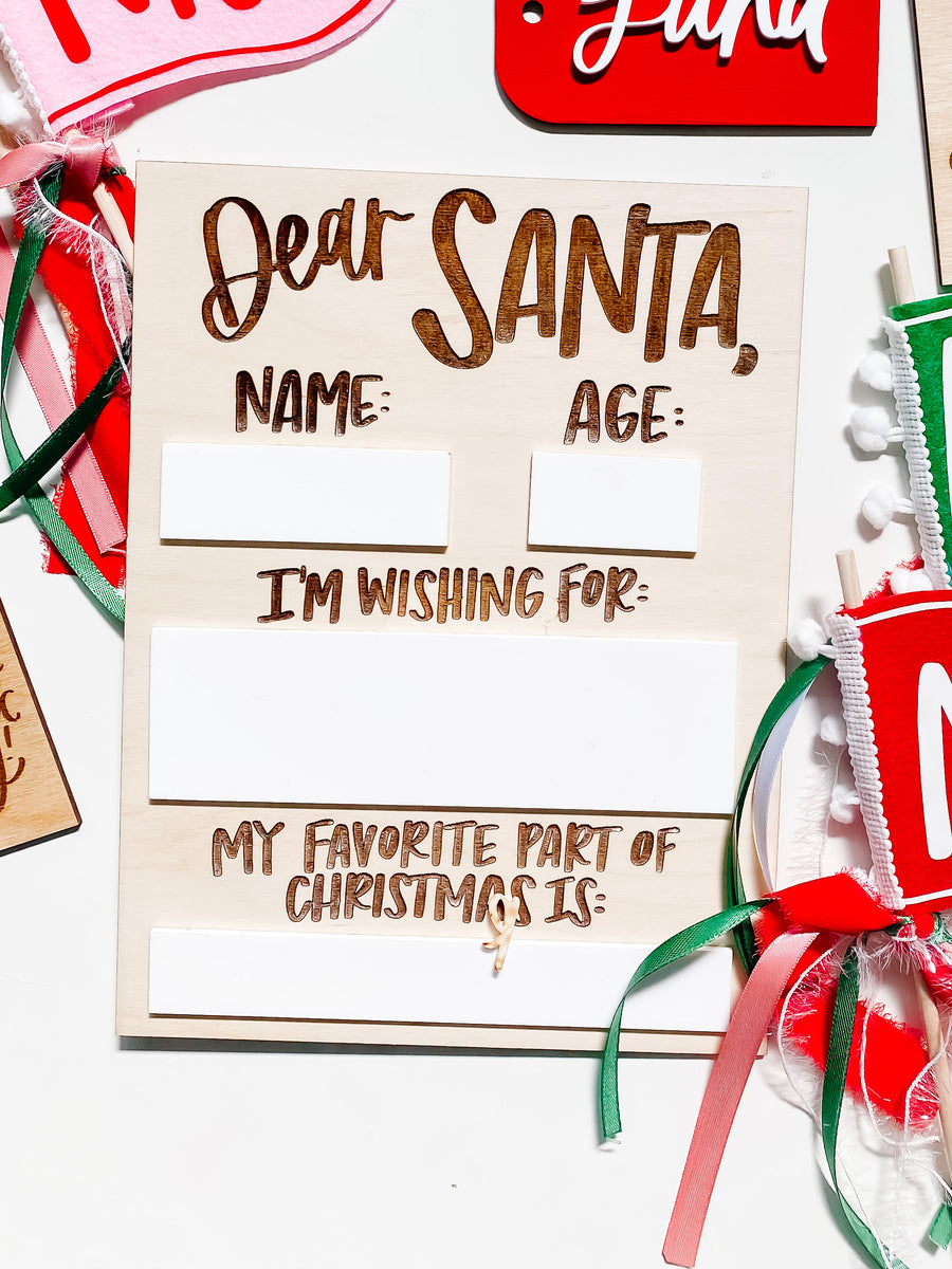 Santa Wishes Sign – Goldie Letter Co