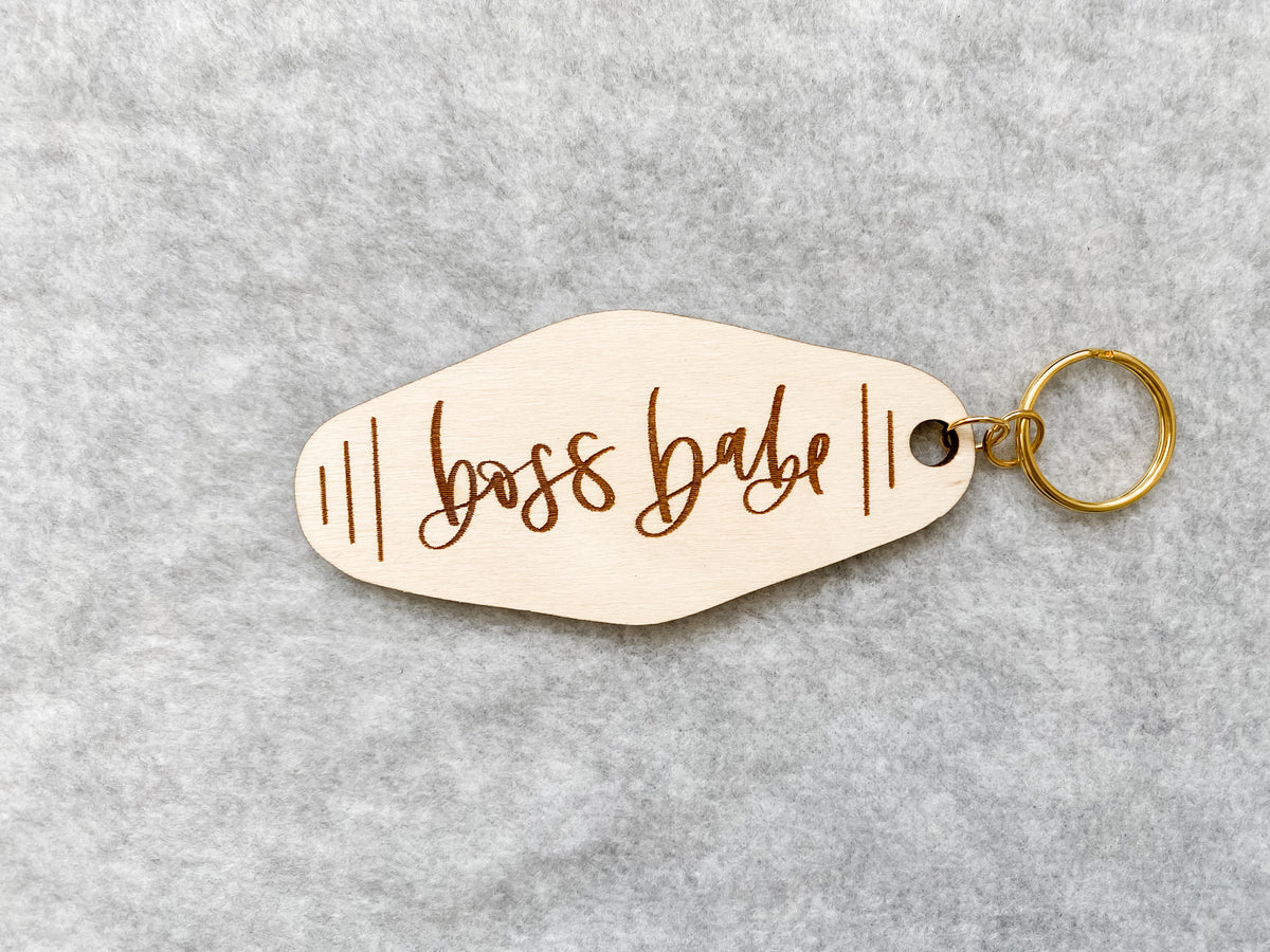 Boss Babe Keychain – Goldie Letter Co