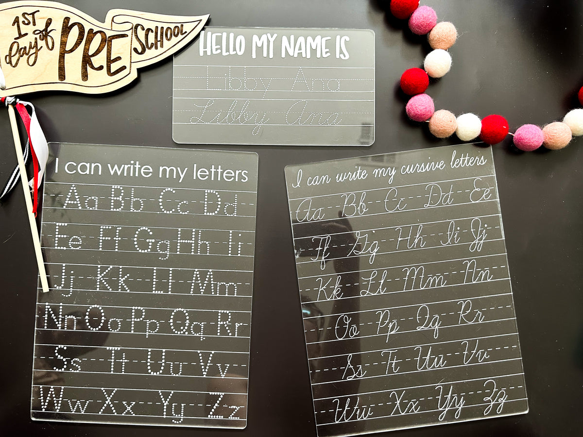 Custom Name Tracing Board – Goldie Letter Co